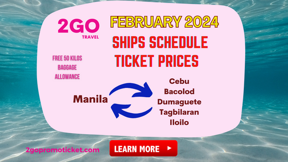 February 2024 Boat Trips Manila to/ from Visayas - 2Go Promo Ticket ...